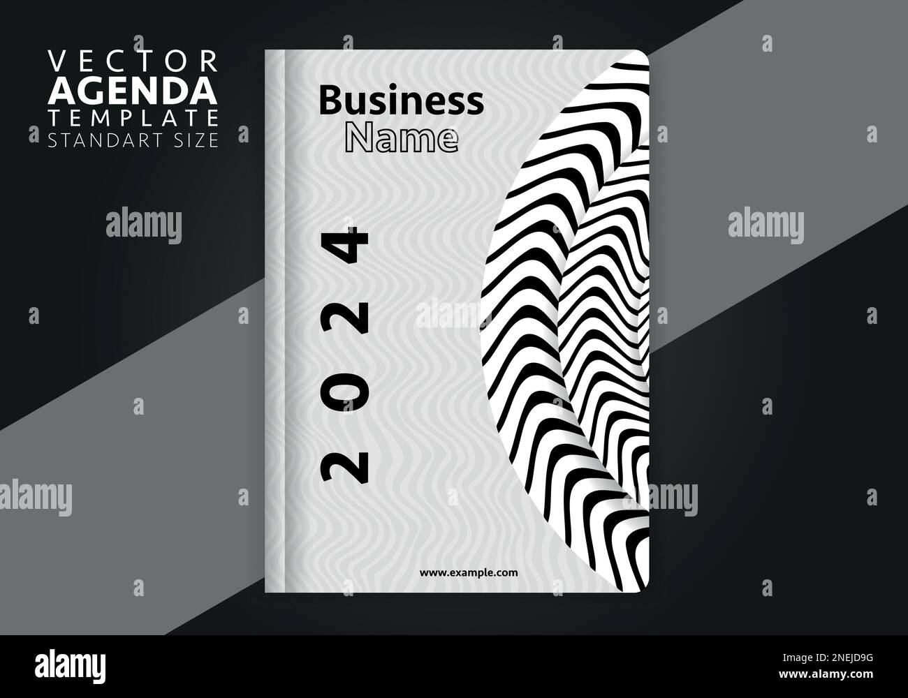 Vector agenda cover design. Creative and minimal agenda cover template ...