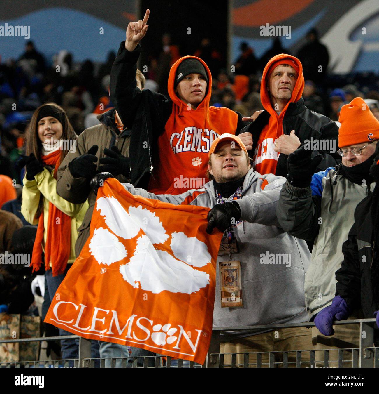 Clemson fans cheer in the fourth quarter of the Music City Bowl NCAA ...