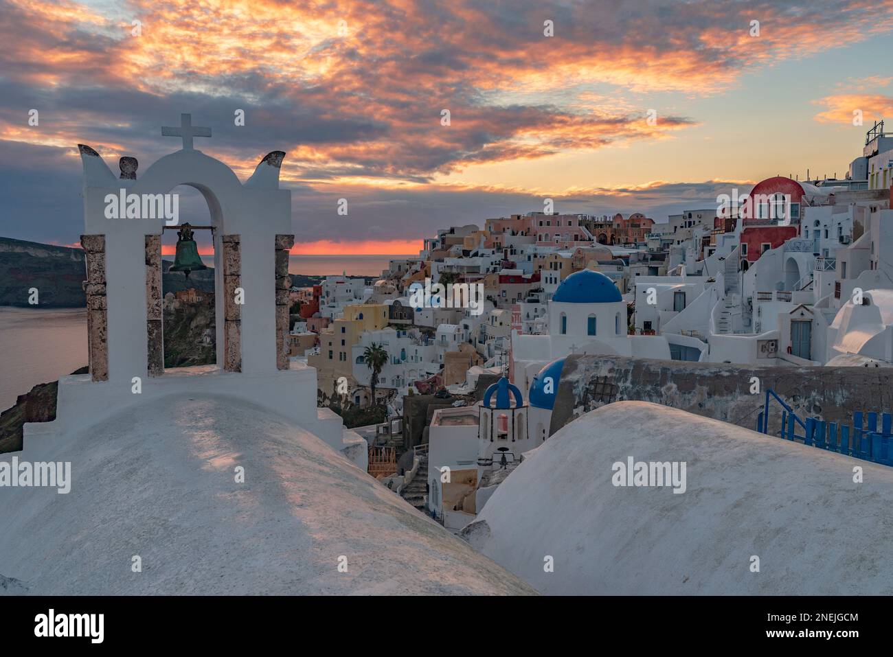 Convex roofs oia sunset hi-res stock photography and images - Alamy