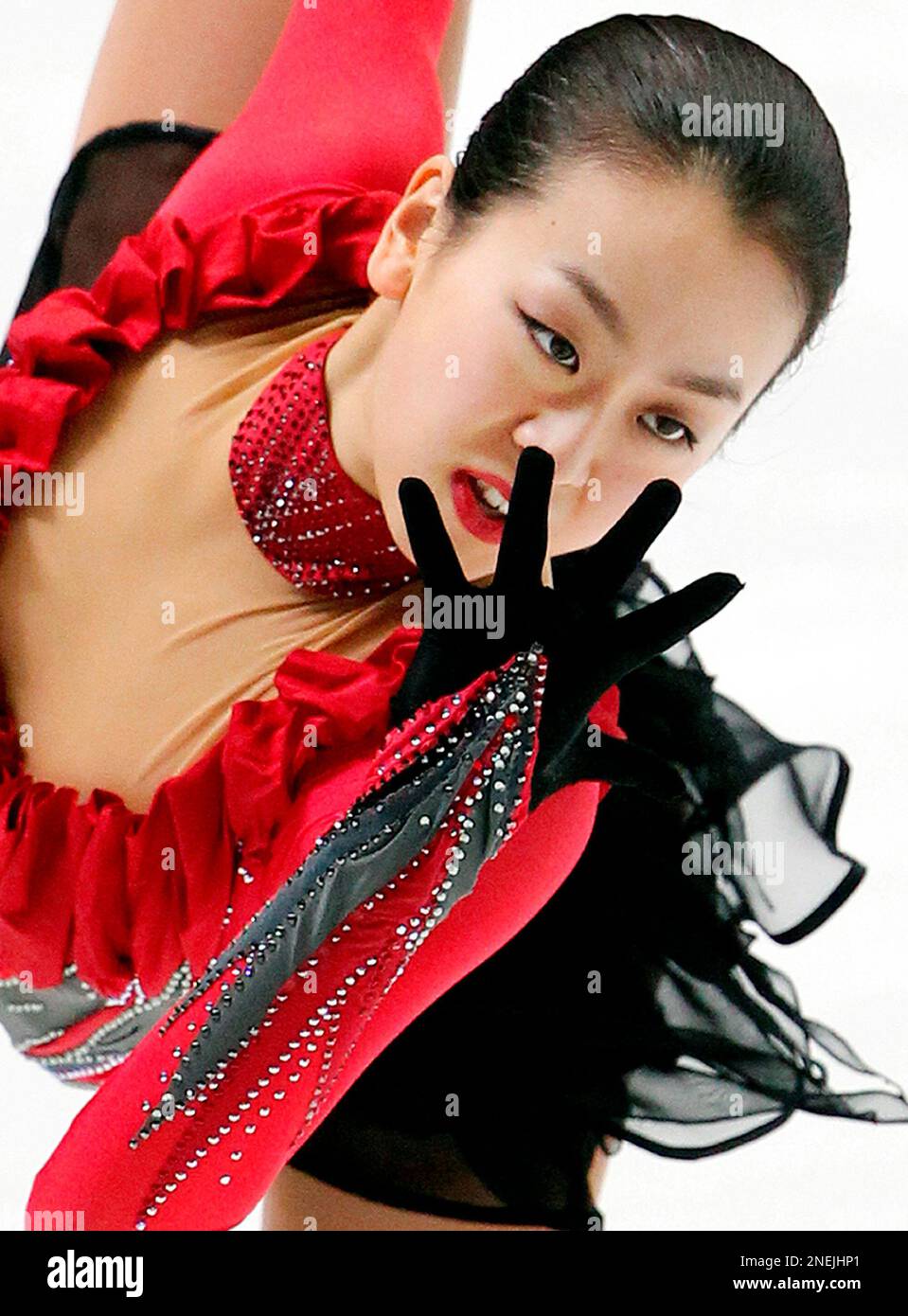 Mao Asada of Japan performs on her way to winning the gold medal during ...