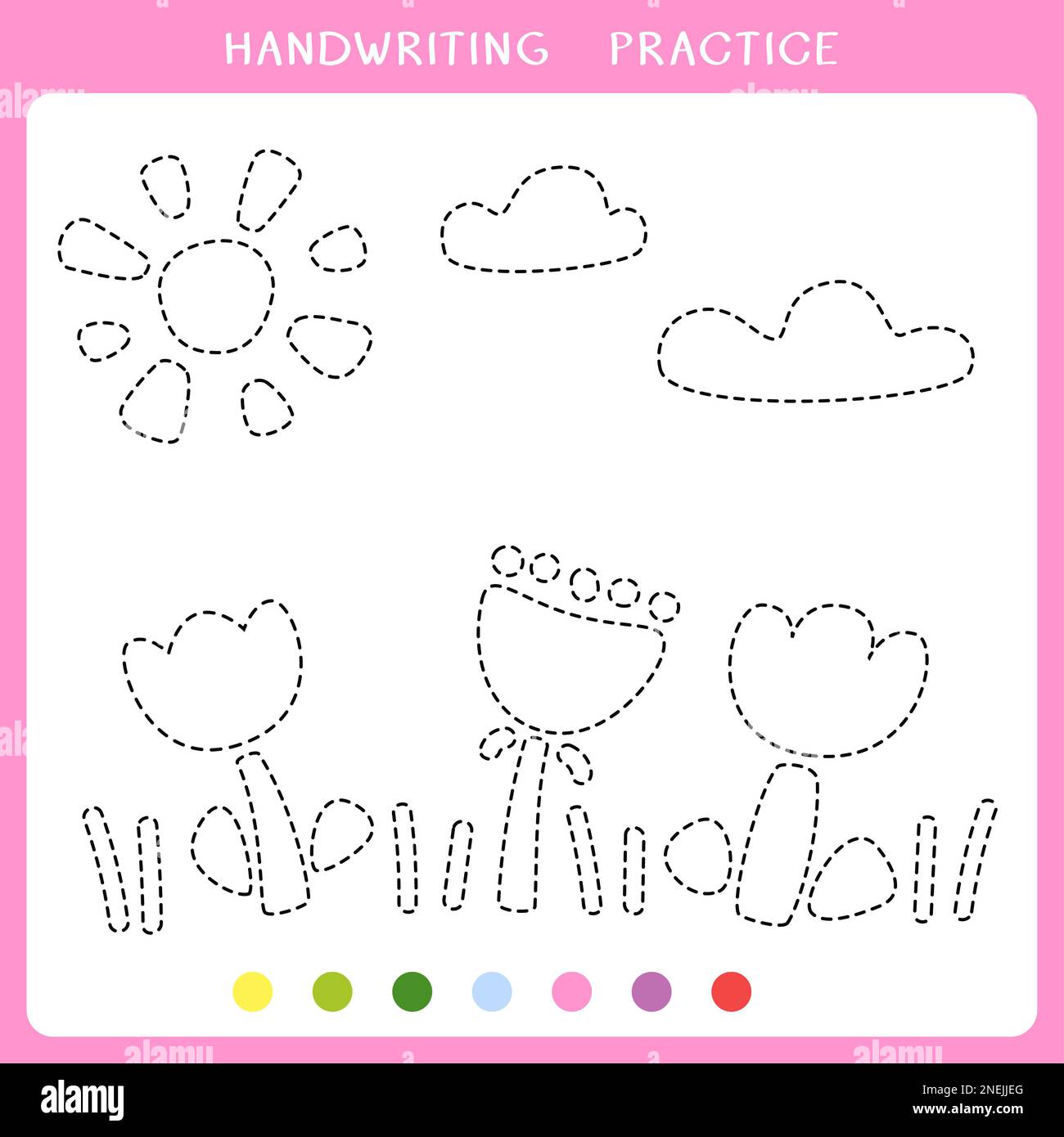 Handwriting practice worksheet. Simple educational game for kids ...