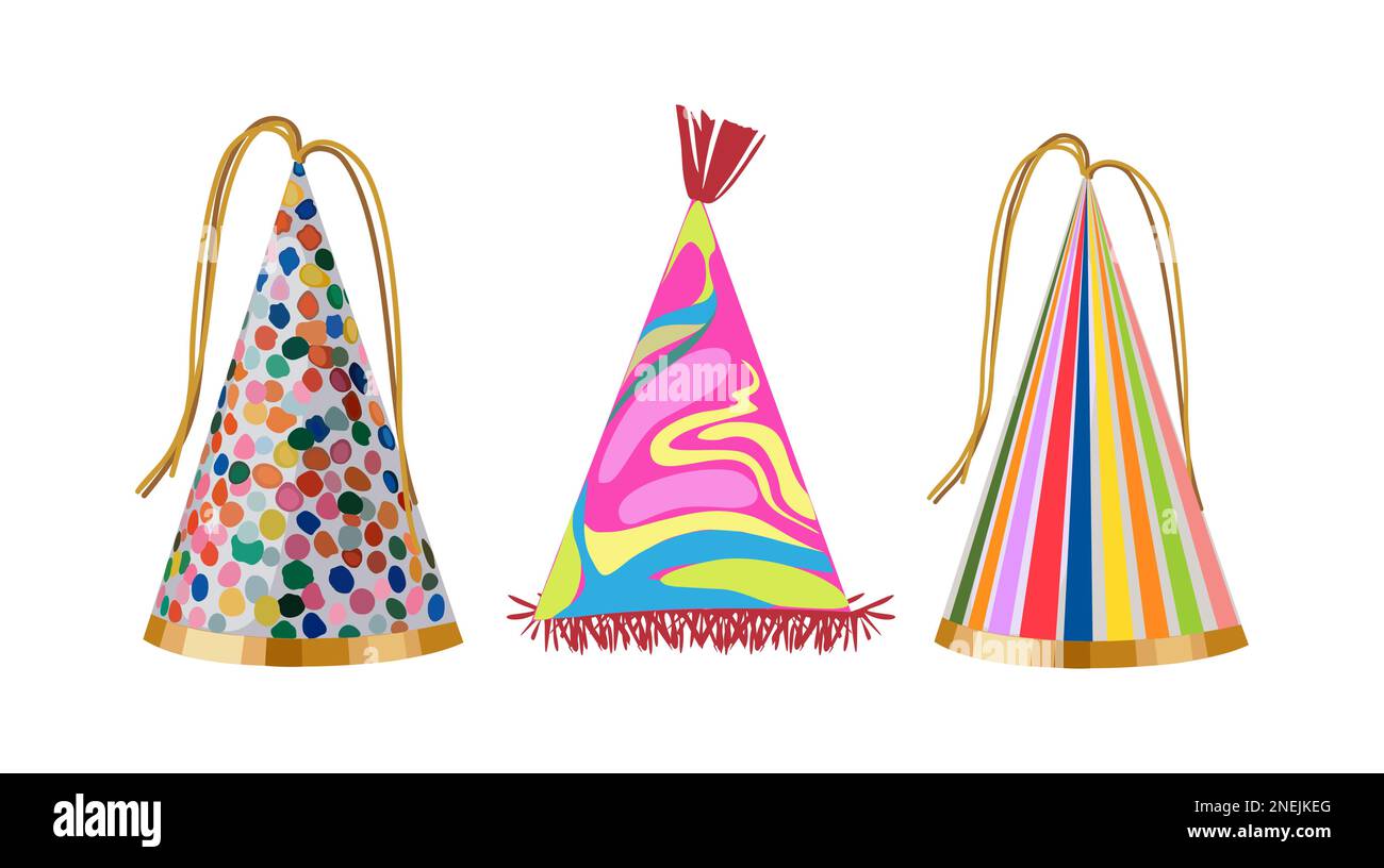 Set of Birthday party hats vector isolated Stock Vector Image & Art - Alamy