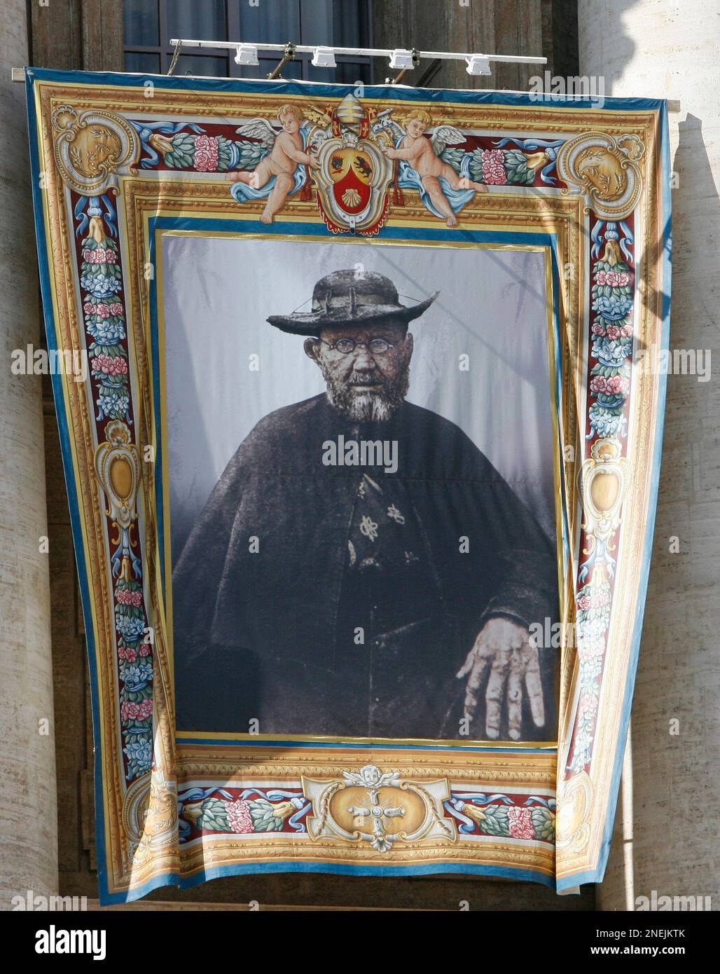 FILE - This Oct. 11, 2009 file photo shows a tapestry depicting Father ...