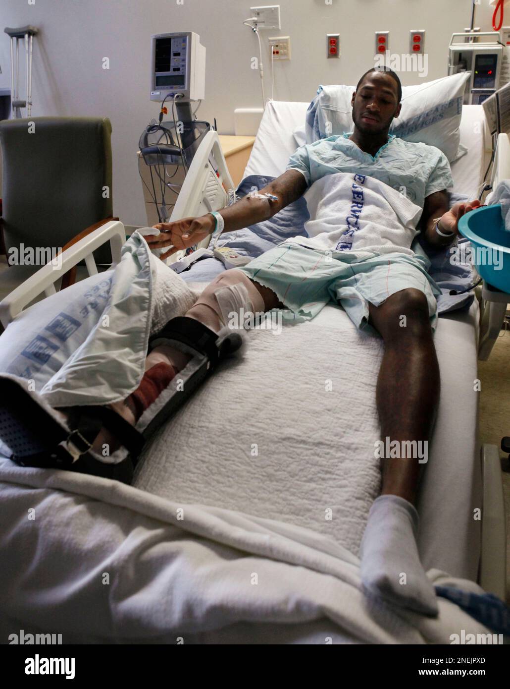 Texas A&M's Derrick Roland takes a look at his surgically-repaired ...