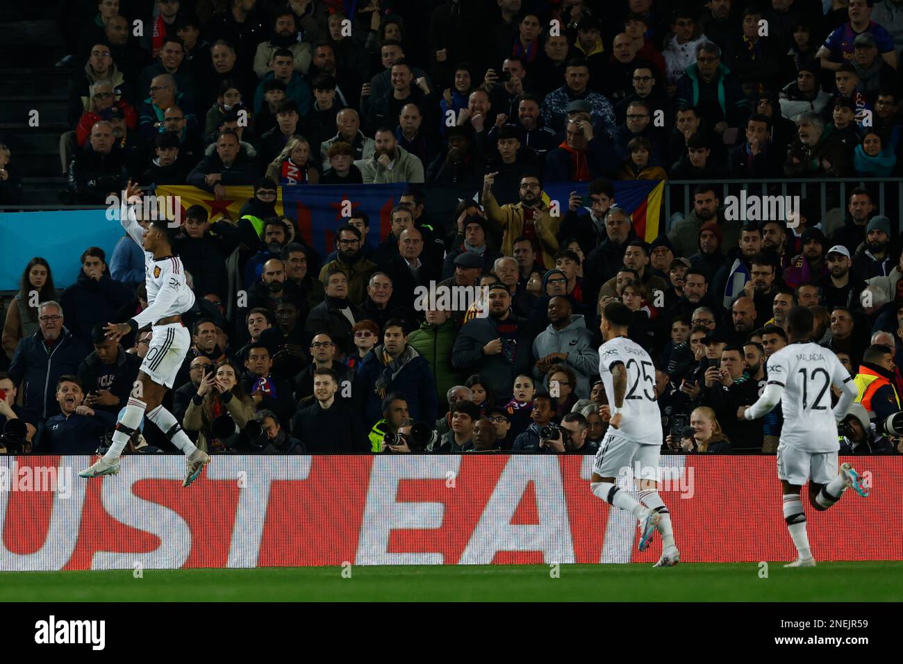 Manchester United's Marcus Rashford celebrates after scoring his side's ...