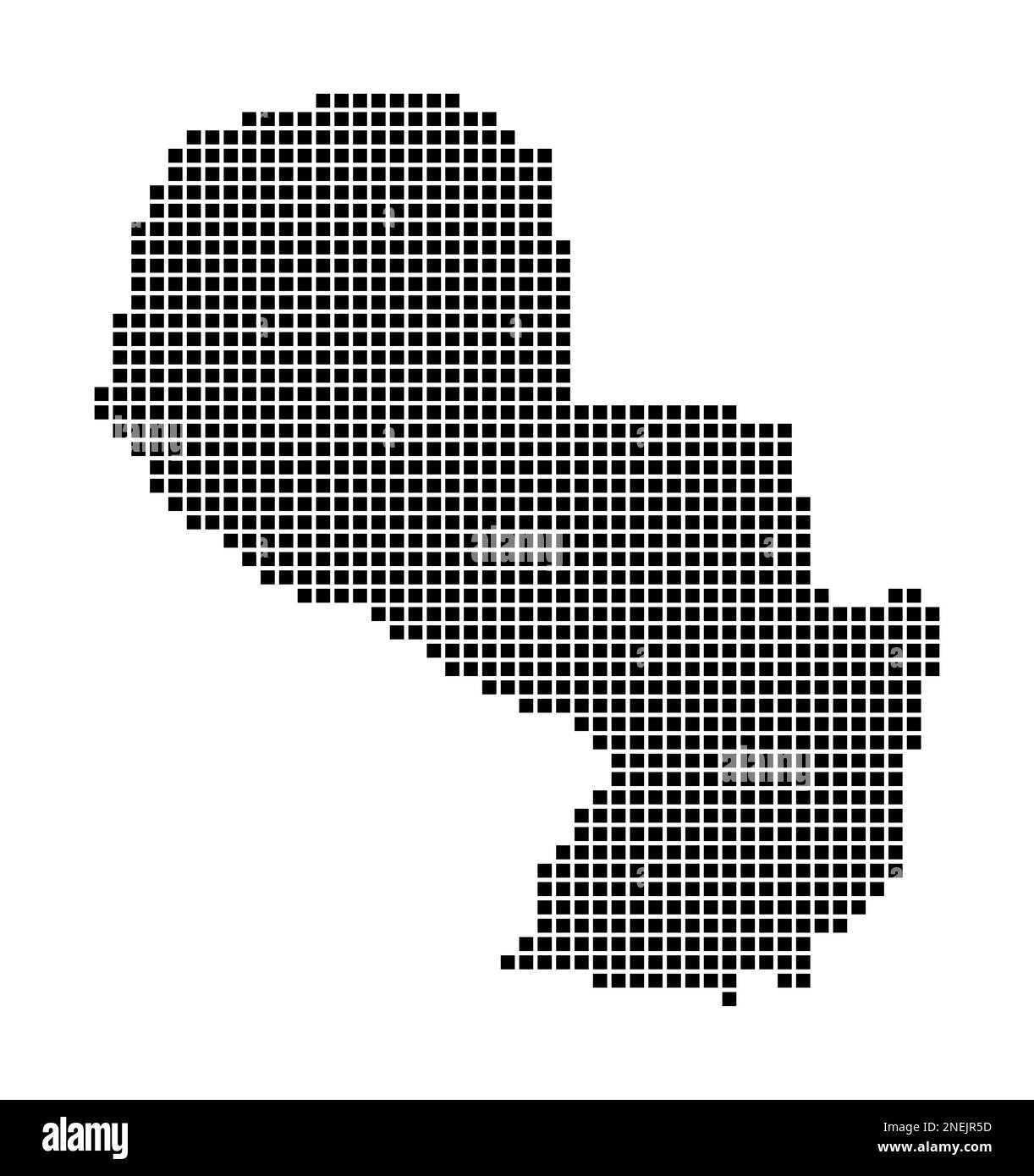 Paraguay map. Map of Paraguay in dotted style. Borders of the country ...