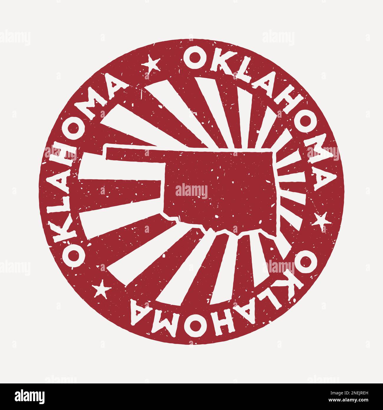 Oklahoma Red Rubber Stamp Oklahoma Land Surveyor Seal Stamp | Engineer