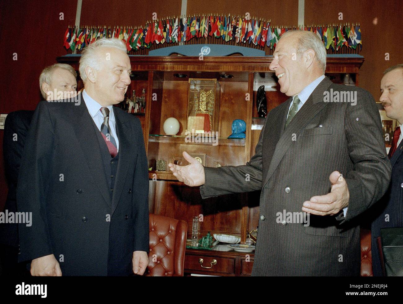 Authority communication gesturing standing face to face smiling hi-res ...