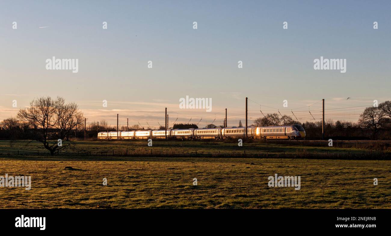 London North Eastern railway Hitachi AT300 class 801 Azuma bi mode ...