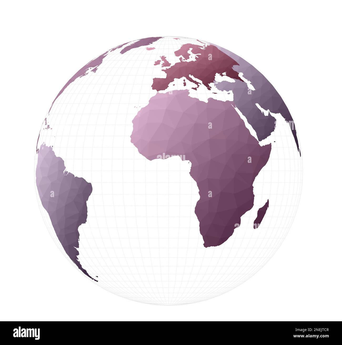 World map. Orthographic projection. Unusual vector illustration Stock ...