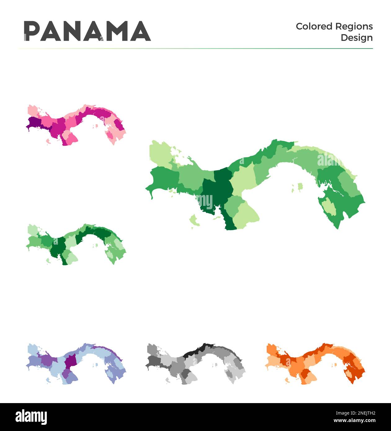 Panama map collection. Borders of Panama for your infographic. Colored ...