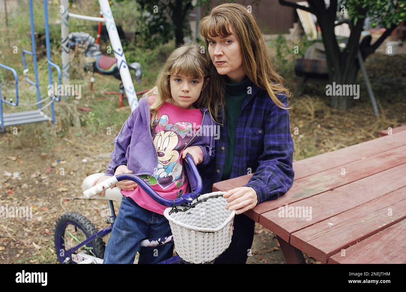 Irene Eaton and her 6-year-old daughter Grace pose for a photo in the ...
