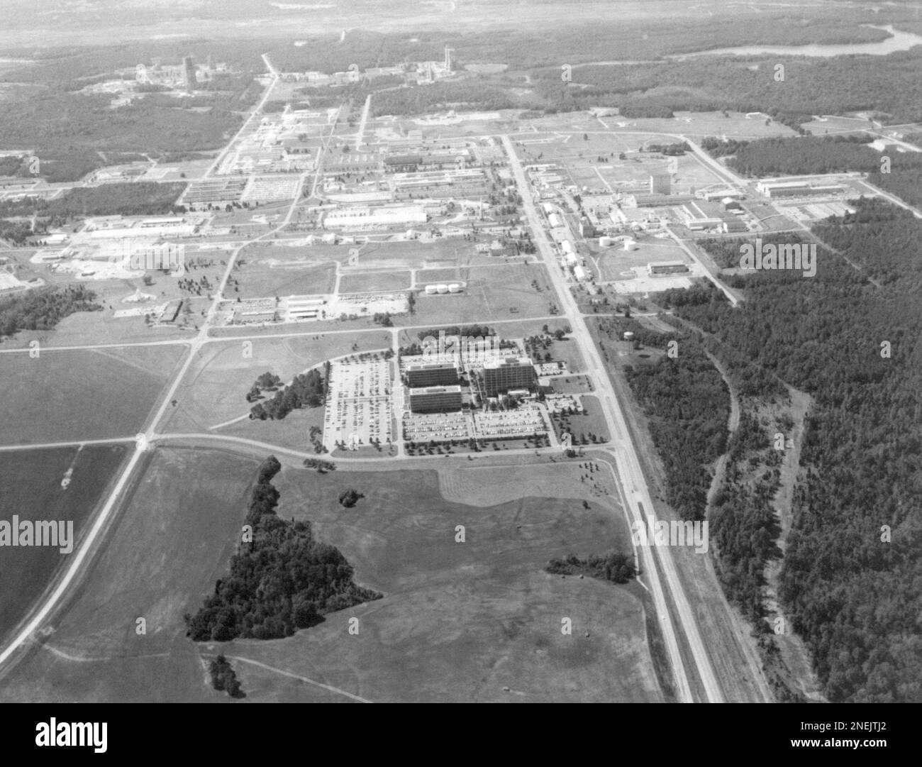 Aerial view of NASA?s Marshall Space Flight Center in Huntsville ...