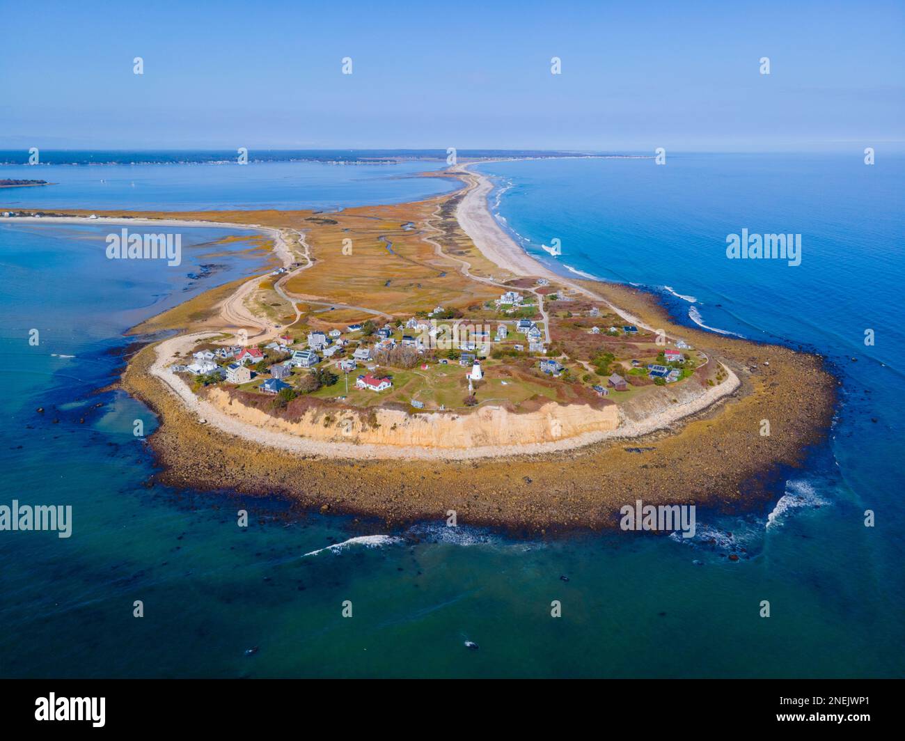 Gurnet lighthouse village point aerial hi-res stock photography and ...