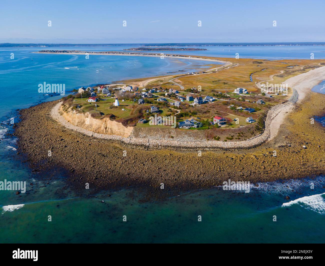 Plymouth lighthouse aerial hi-res stock photography and images - Alamy