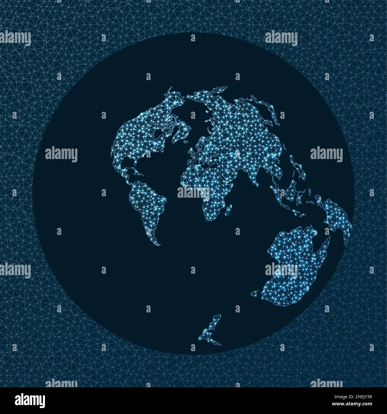 Network Map Of The World Airy Projection World Network Appealing Connections Map Vector