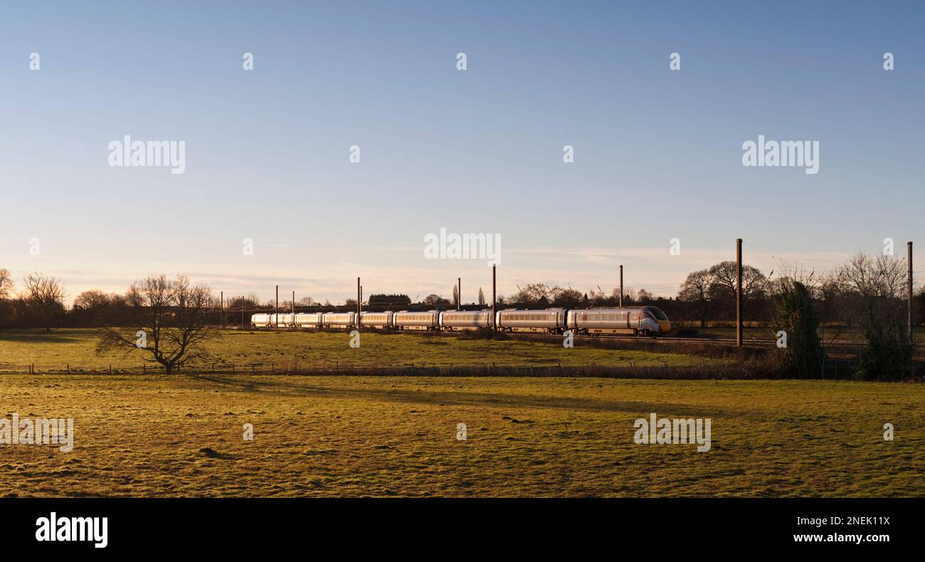 London North Eastern railway Hitachi AT300 class 801 Azuma bi mode ...