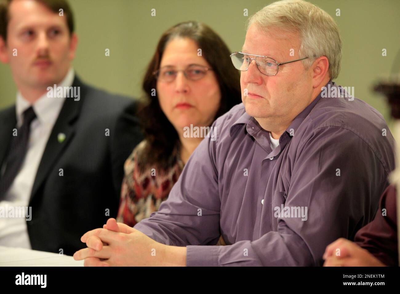 Chuck Cox, right, the father of Susan Powell, who was reported missing ...