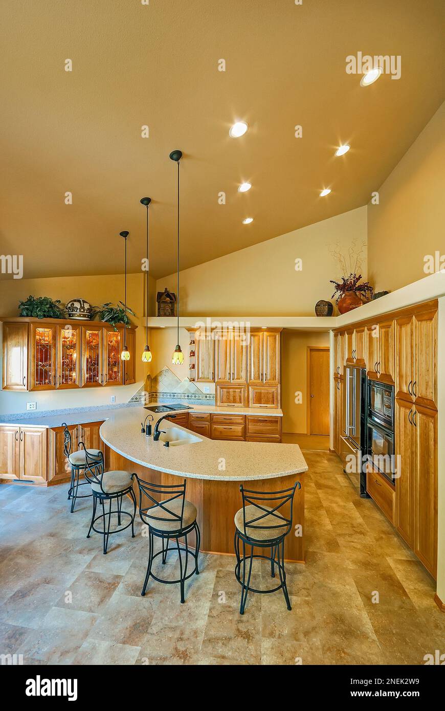 Semi Circular Kitchen Island