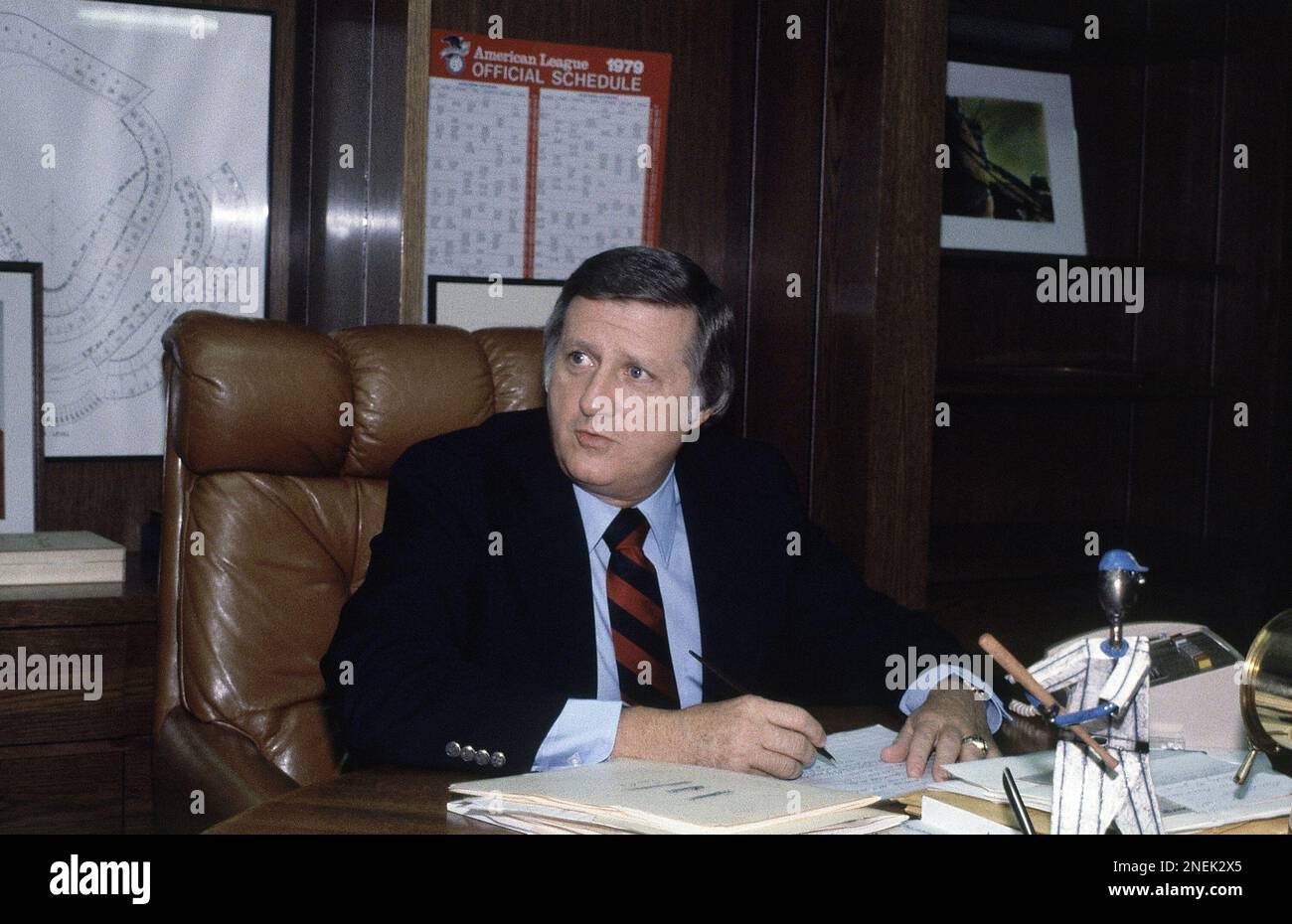 New York Yankee Owner George Steinbrenner shown in his office, June 20 ...