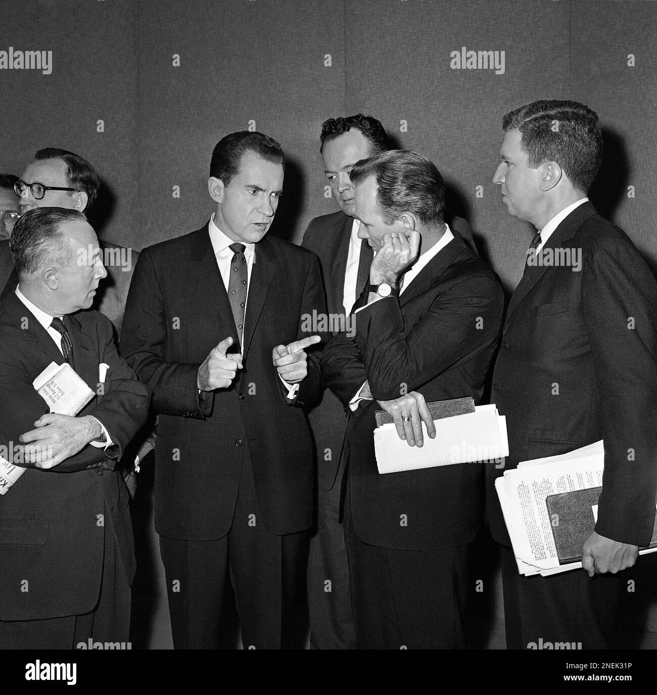 Vice President Richard Nixon and three of the four members of the ...