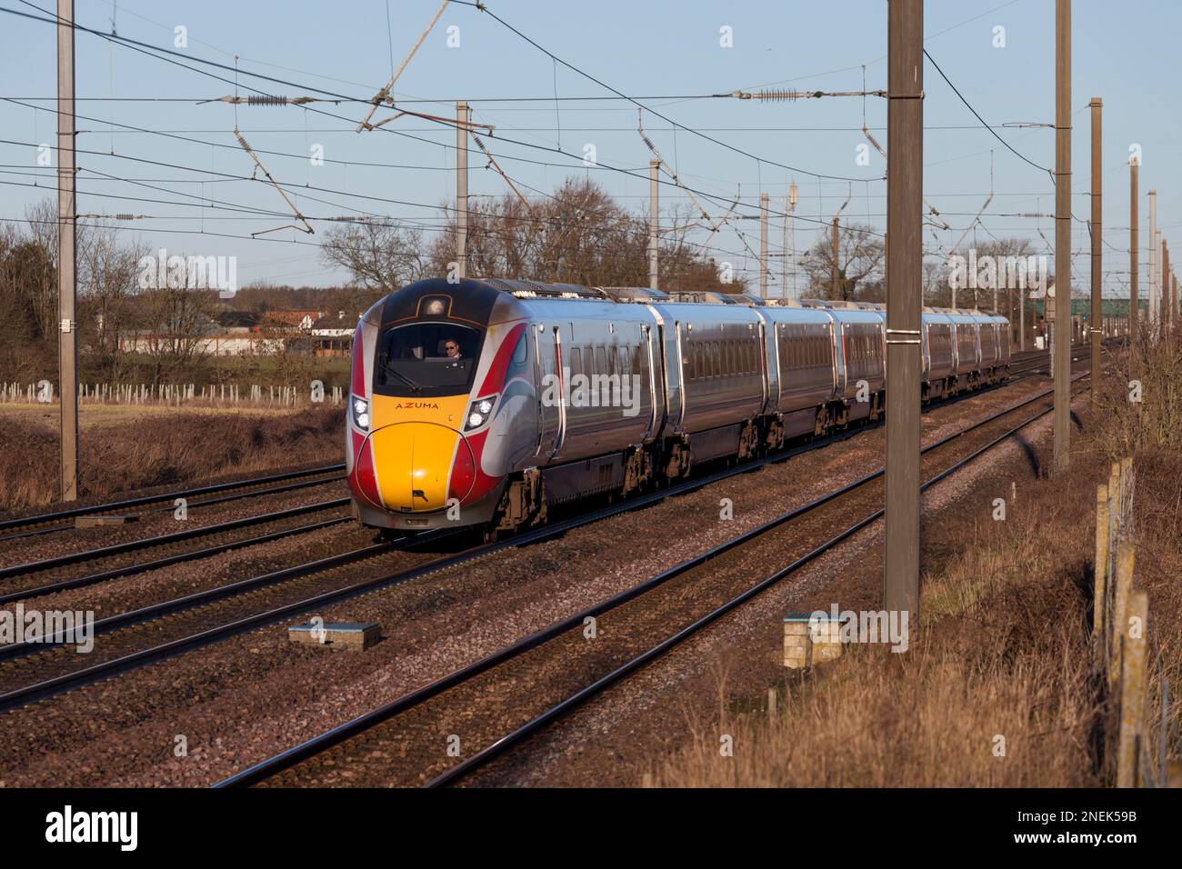 London North Eastern railway Hitachi AT300 class 801 bi mode train ...