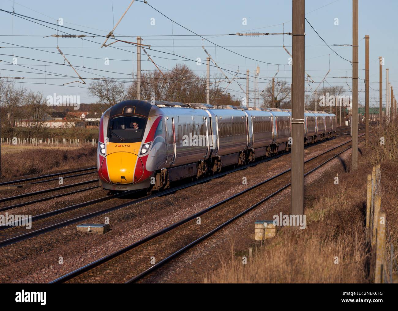 London North Eastern railway Hitachi AT300 class 801 bi mode train ...