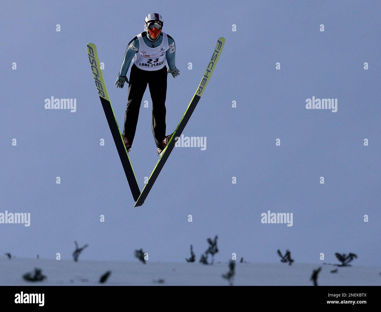 Japan's Junshiro Kobayashi soars through the air during the Nordic ...