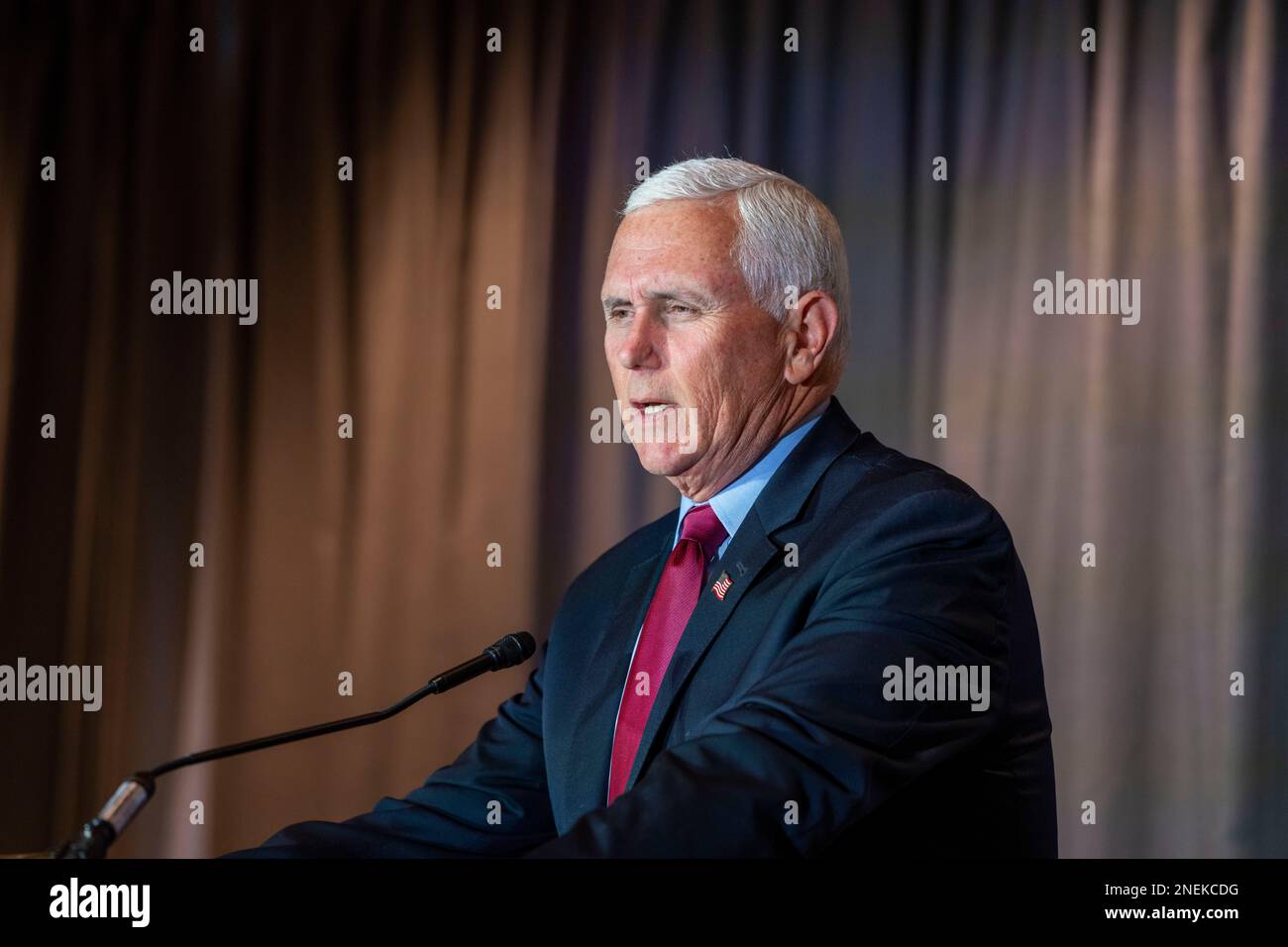 Former Vice President Mike Pence speaks at a Coolidge and the American ...