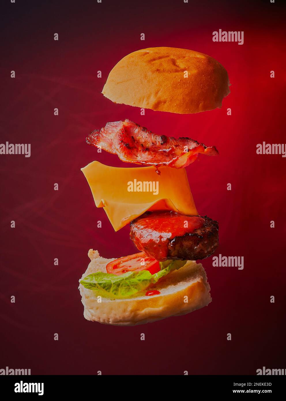 Flying hamburger hi-res stock photography and images - Alamy