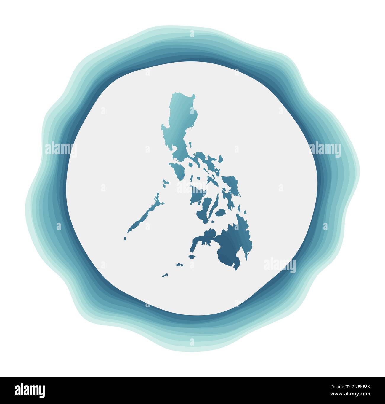 Philippines logo. Badge of the country. Layered circular sign around ...
