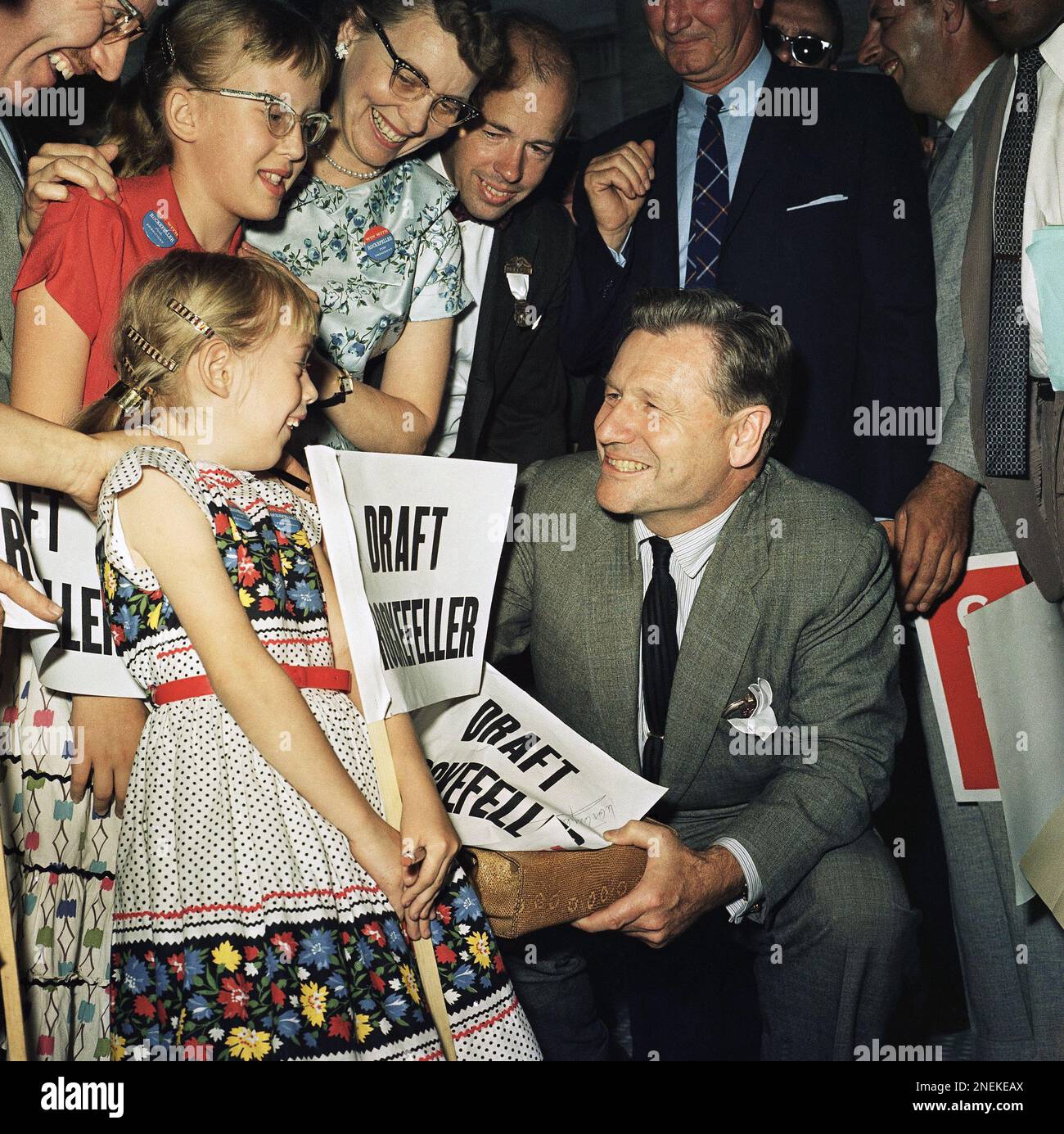 Nelson Rockefeller at convention, press conference in July 1960. (AP ...