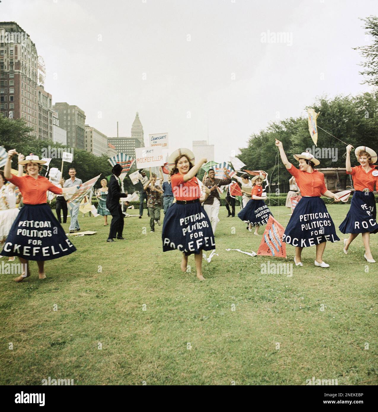 Young Republican demonstrations for Rockefeller in July 1960. (AP Photo ...