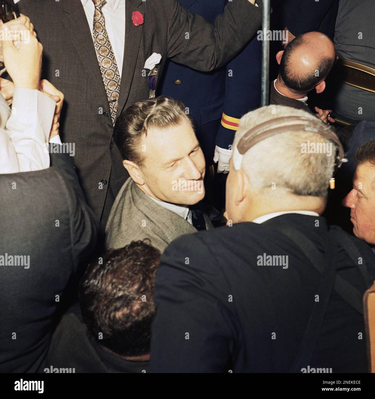 Nelson Rockefeller at convention, press conference in July 1960. (AP ...