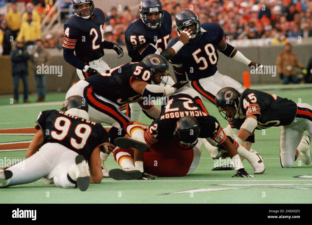 Washington Redskins? George Rogers is brought down by Bears? Mike ...