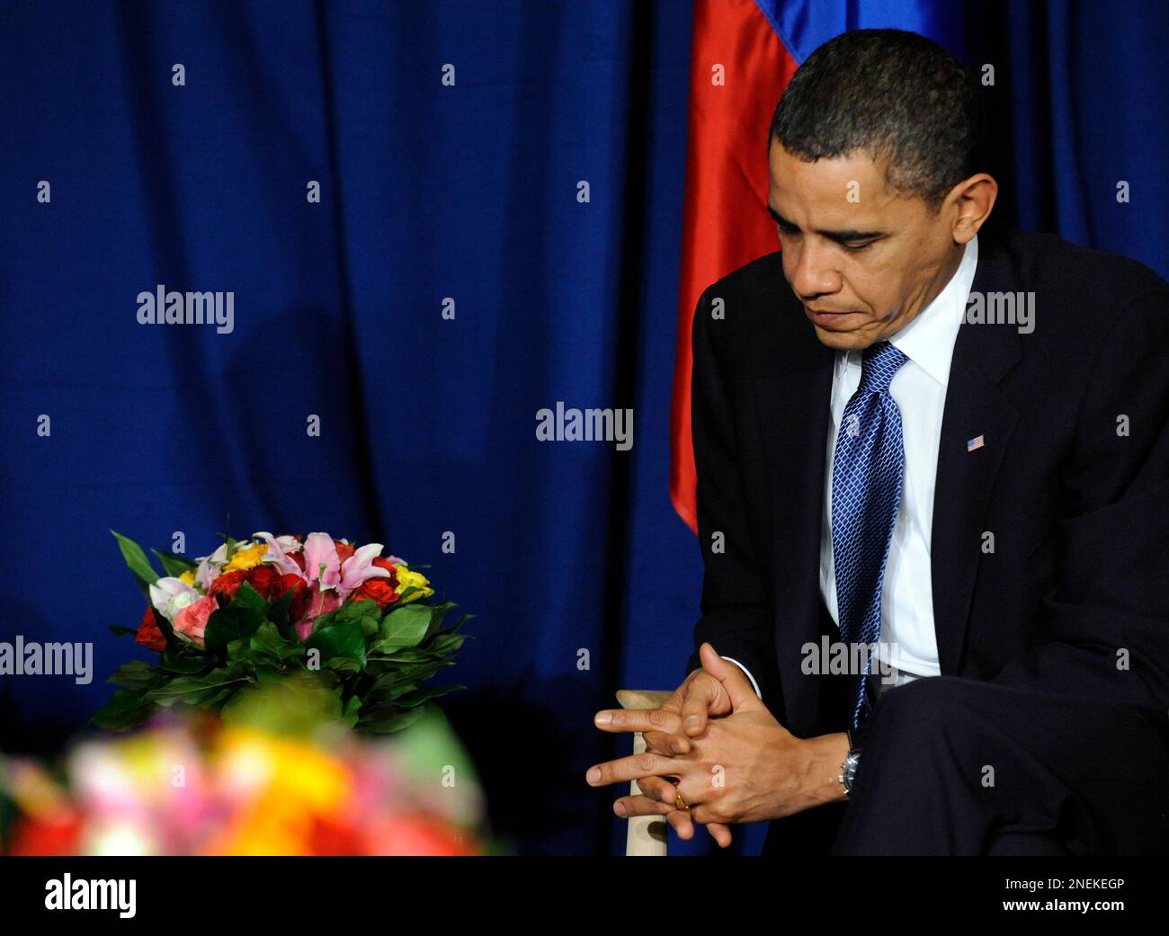 President Barack Obama listens during his meeting with Russian ...