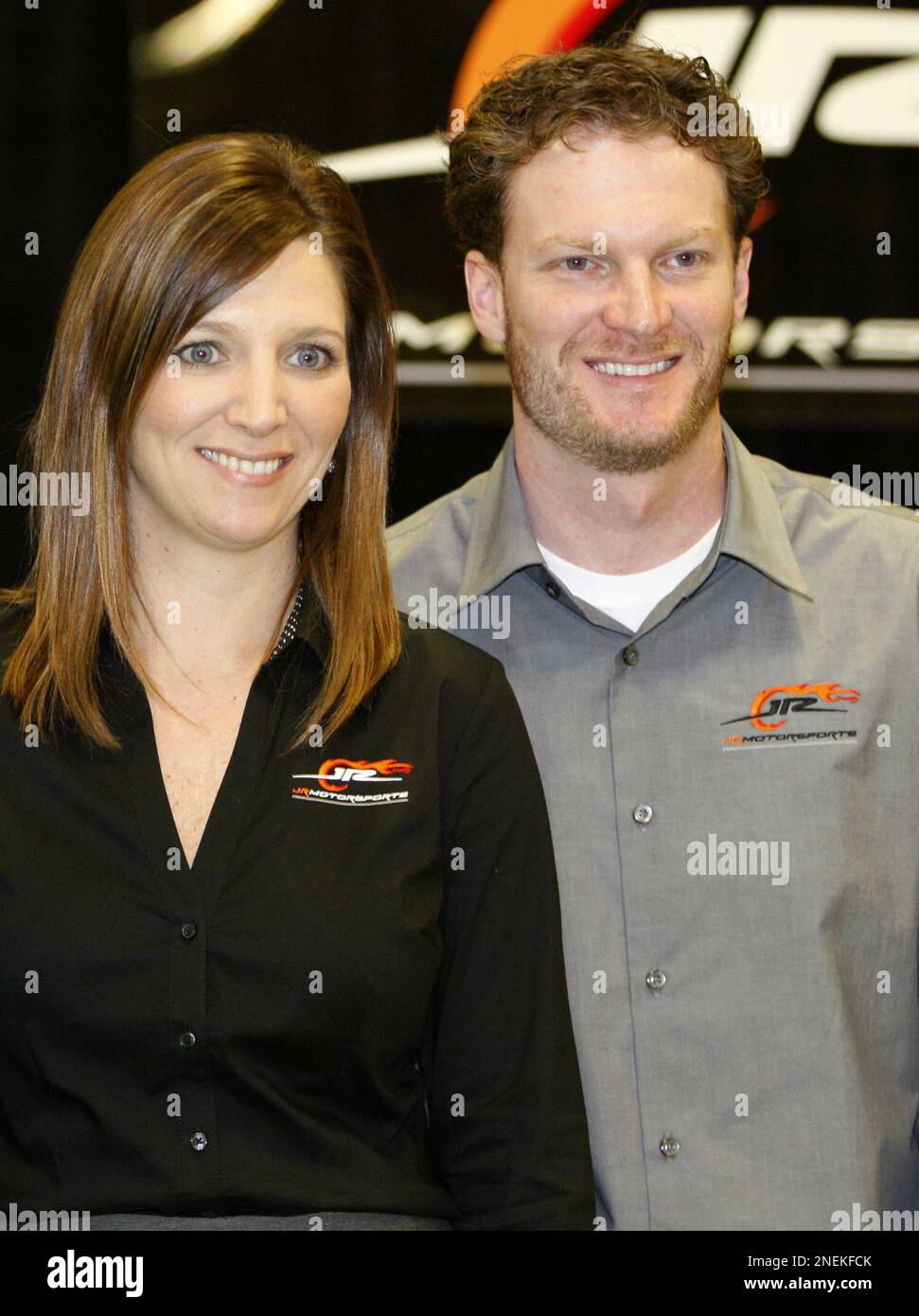 JR Motorsports owners and siblings Kelley Earnhardt, left, and Dale ...