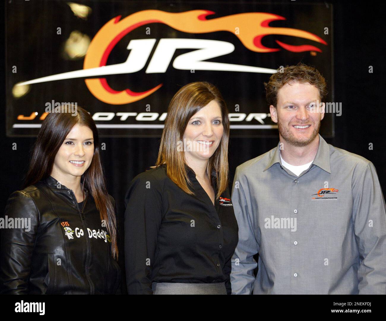 JR Motorsports driver Danica Patrick, left, owners and siblings Kelley ...