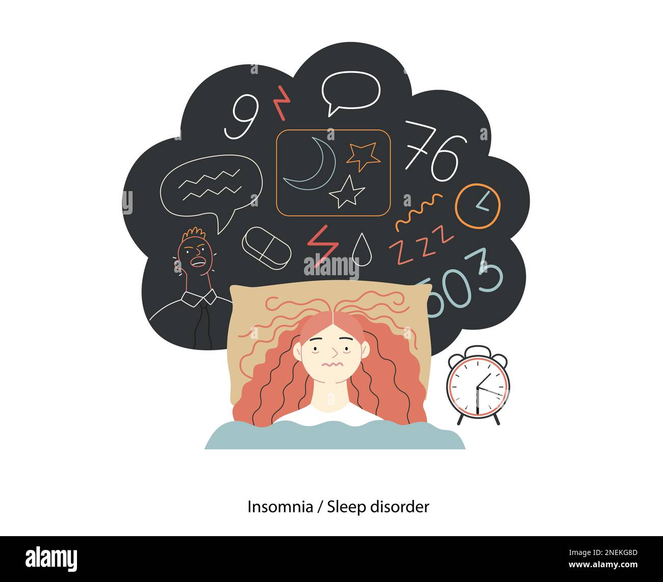 Sleep behavior disorder Stock Vector Images - Alamy