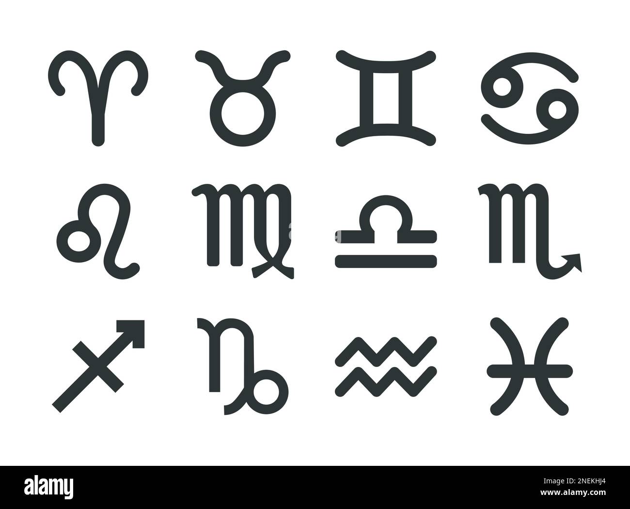 Set of astrological signs. Concept of astrology Stock Vector Image ...