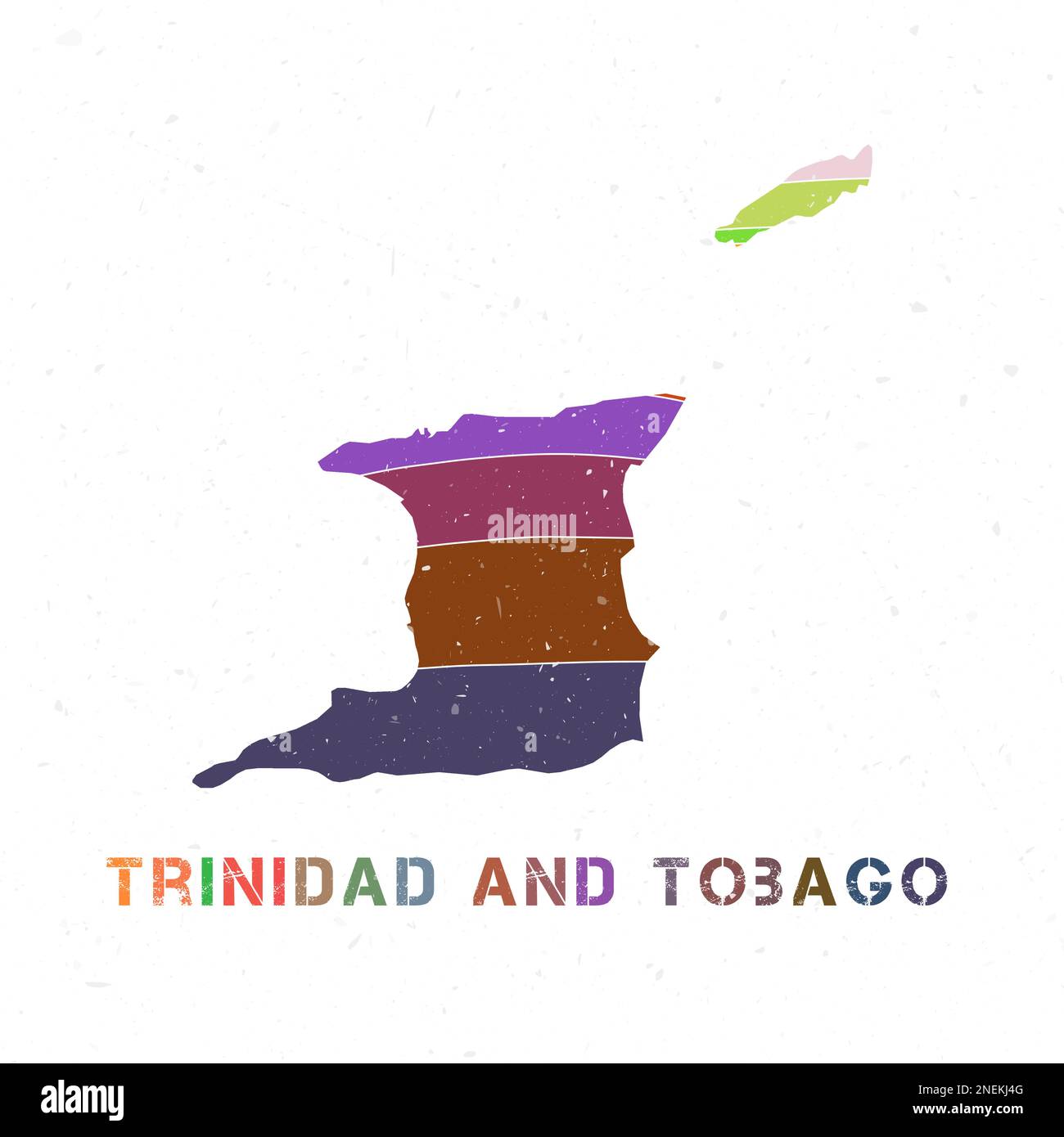 Trinidad and Tobago map design. Shape of the country with beautiful ...