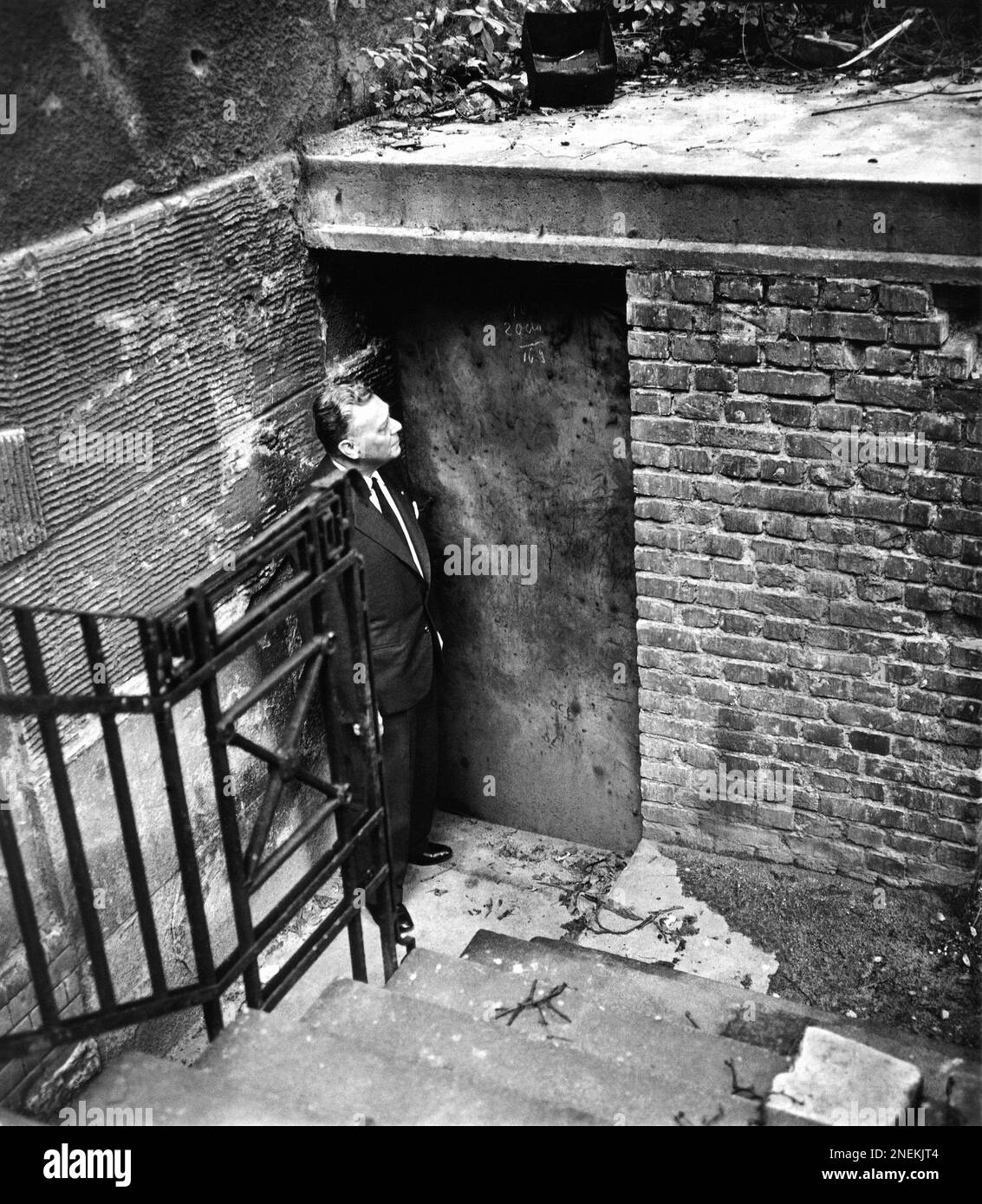 This steel door led to the air raid shelter Eichmann and his Gestapo ...
