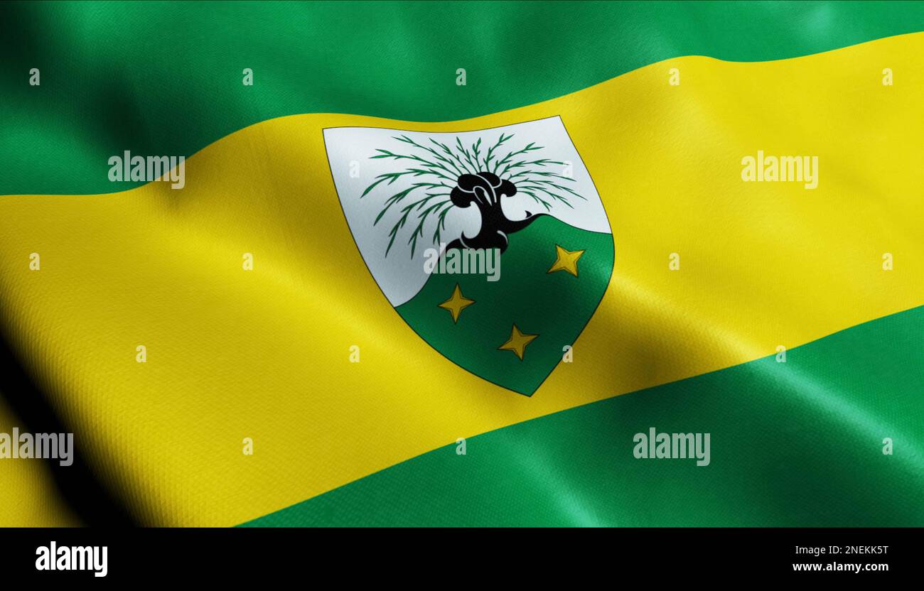 3D Illustration of a waving Hungary city flag of Balatonfuzfo Stock ...