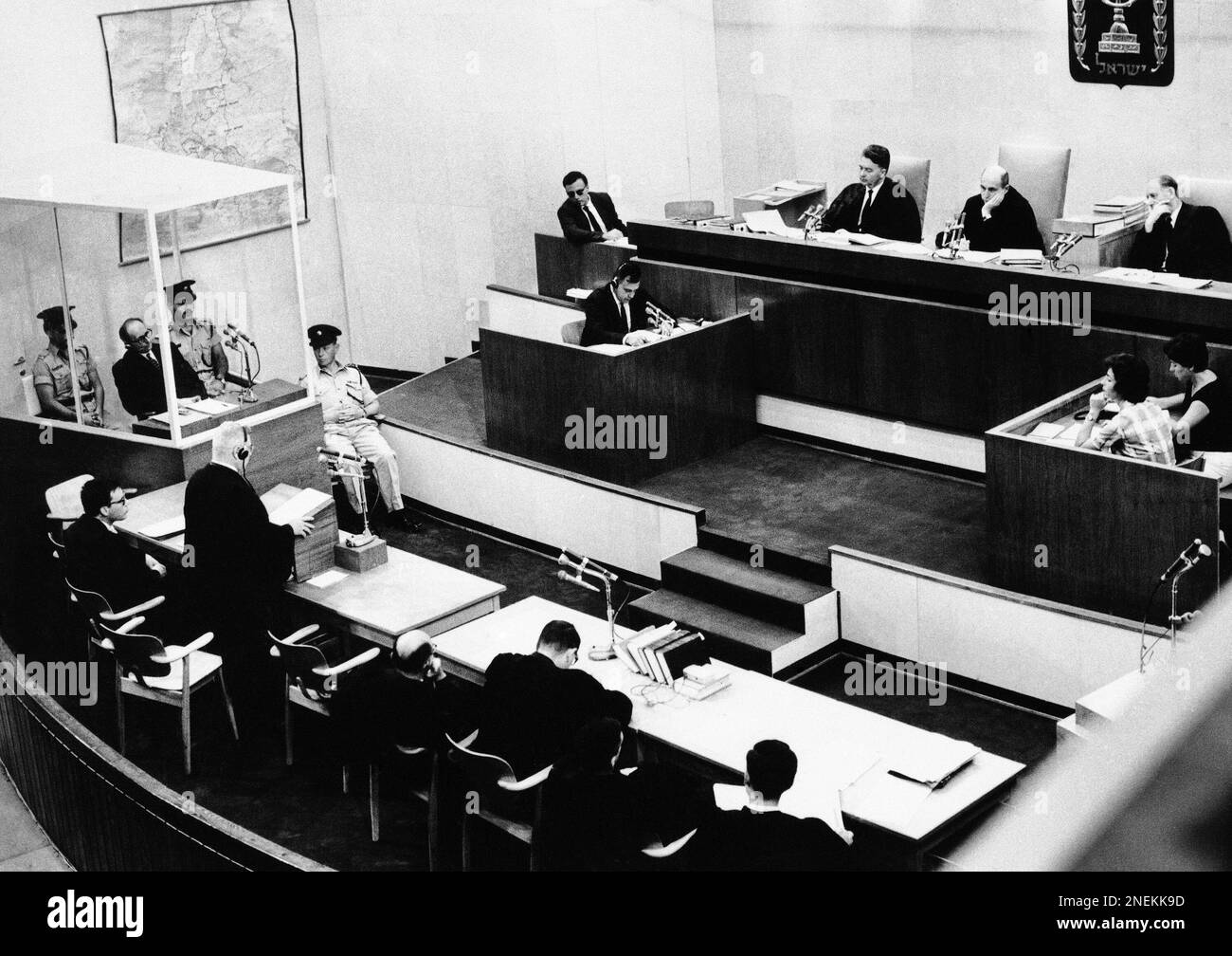 This is a general view of the courtroom in Jerusalem, Dec. 11, 1961 as ...