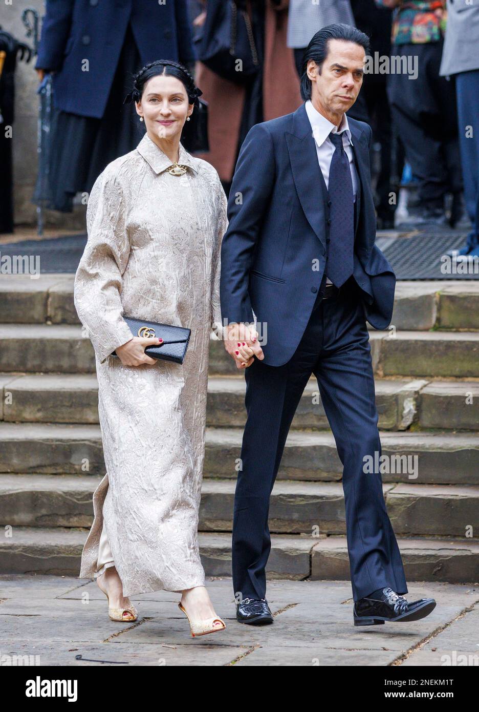 London, UK. 16th Feb, 2023. Nick Cave andf wife Susie Family, friends ...