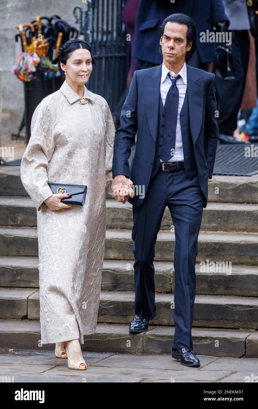 London, UK. 16th Feb, 2023. Nick Cave andf wife Susie Family, friends ...
