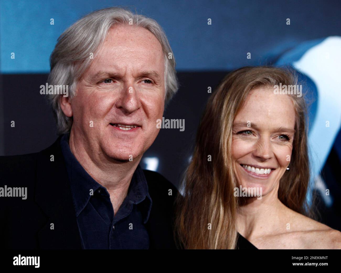 Director James Cameron, left, and his wife, Suzy Amis, arrive at the ...