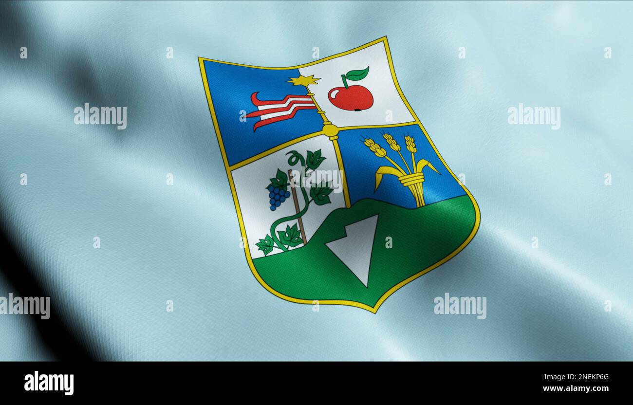 3D Illustration of a waving Hungary city flag of Mandok Stock Photo - Alamy