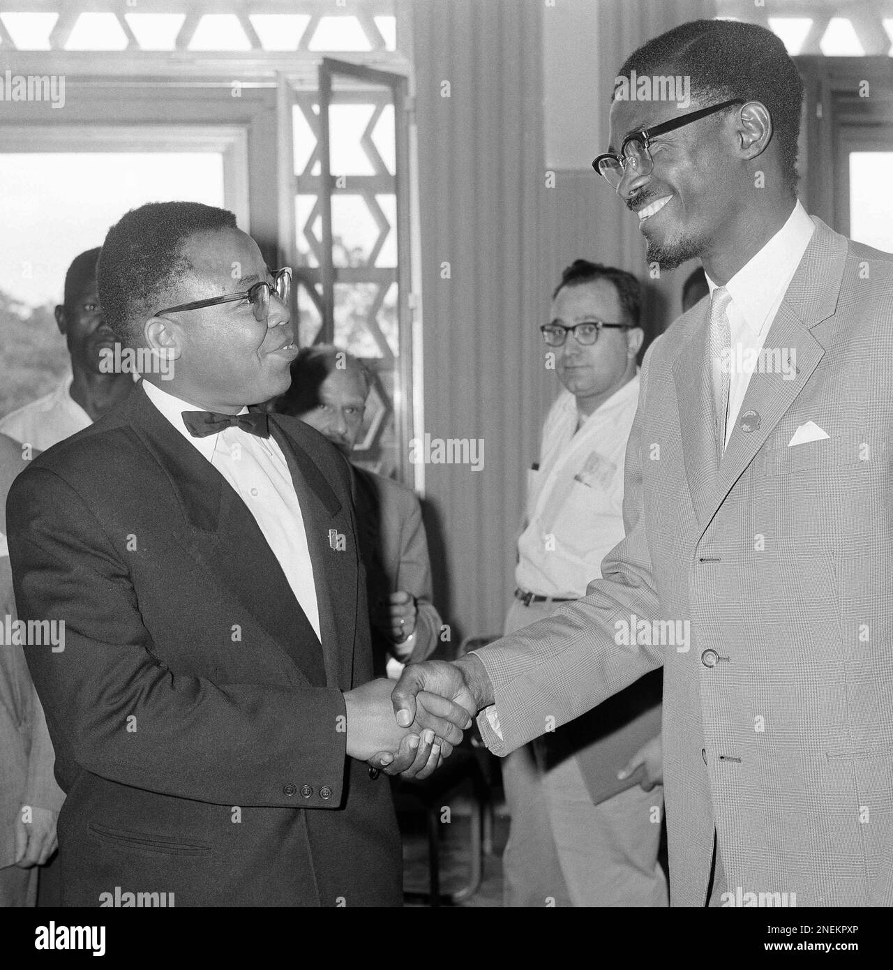 Joseph Kasavubu, left, and Patrice Lumumba, the two foremost Congo ...
