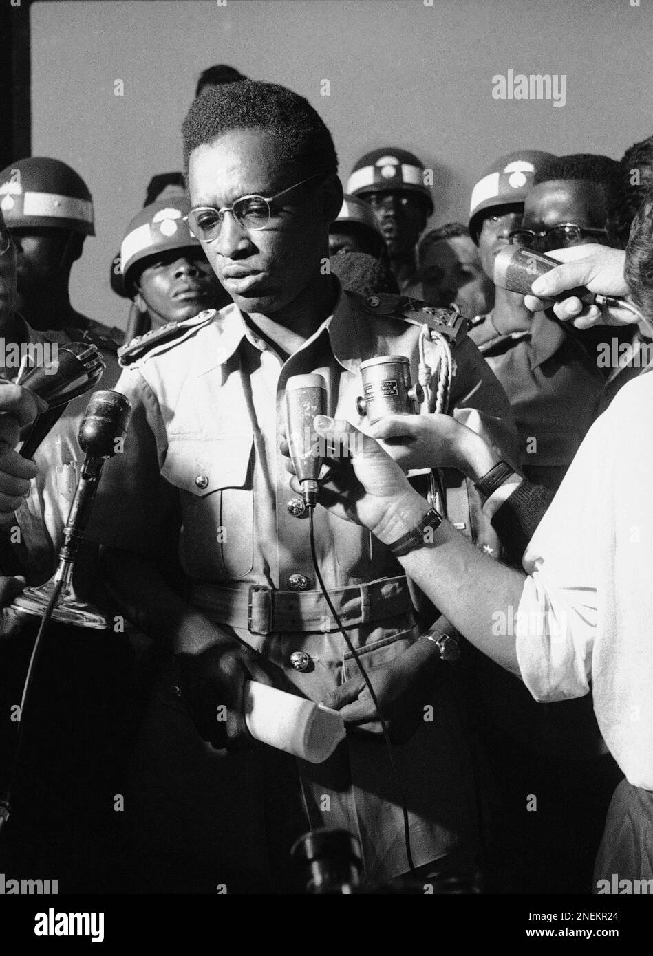 Colonel Joseph Mobutu who took over power at Leopoldville this week ...